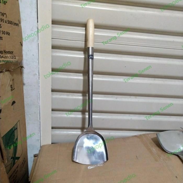 Jual SODET STAINLESS STEEL GAGANG KAYU panjang 50 cm lebar 12,5 cm ...