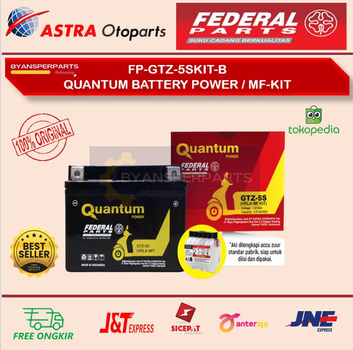 Jual Aki QUANTUM FEDERAL PARTS BATTERY GTZ 5S Kit - Kab. Tangerang ...