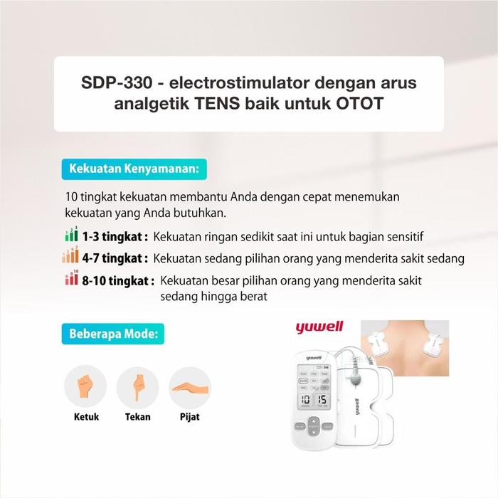 Jual Yuwell Tens Sdp 330 Low Frequency Physiotherapy Therapy Machine Di ...
