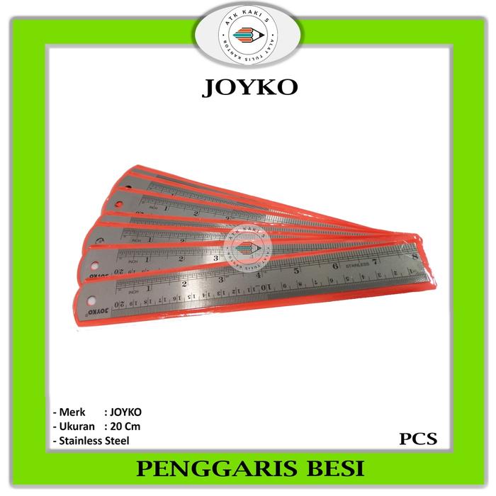 Jual JOYKO - Penggaris Besi Stainless Steel - 20 Cm - Pcs - Jakarta ...