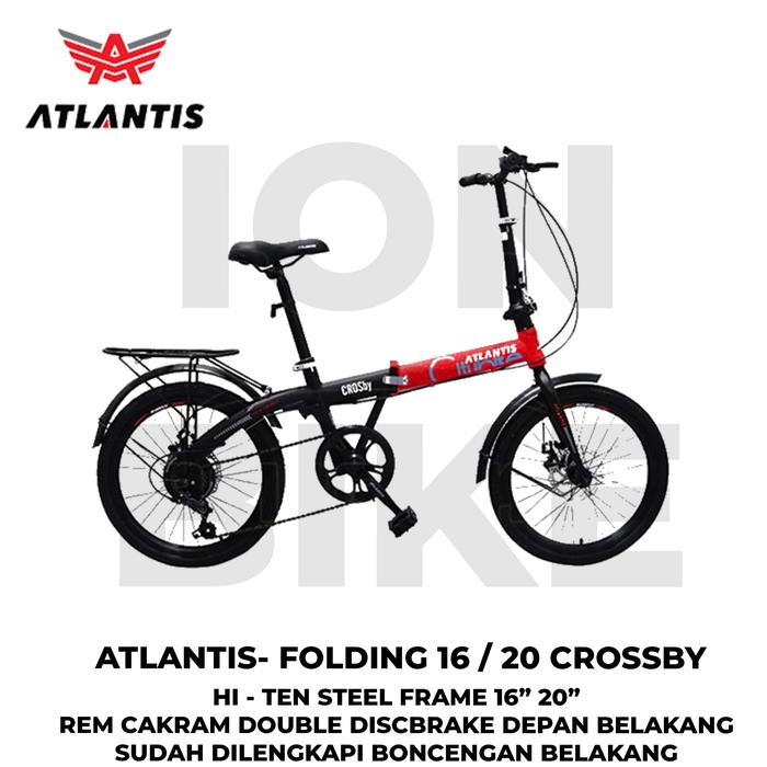 Jual Sepeda Lipat 16 20 Atlantis Crossby Terbaru Discbrake Seli Folding ...