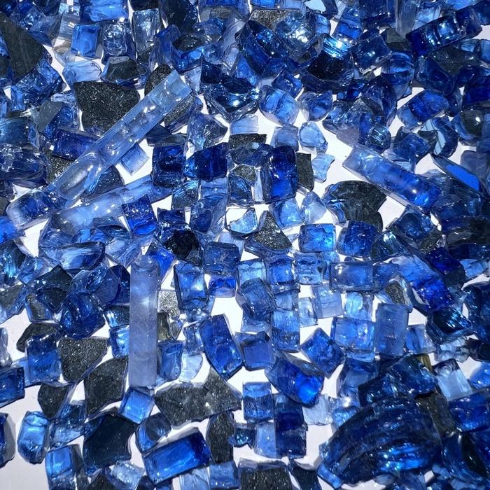 Jual New Pecahan Kaca Batu Kristal Sapphire Blue Stone Flakes Crystal ...
