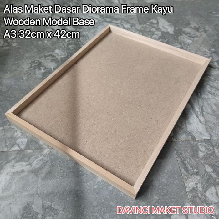 Jual New Alas Maket Dasar Diorama Frame Kayu A3 32Cm X 42Cm - Wooden ...