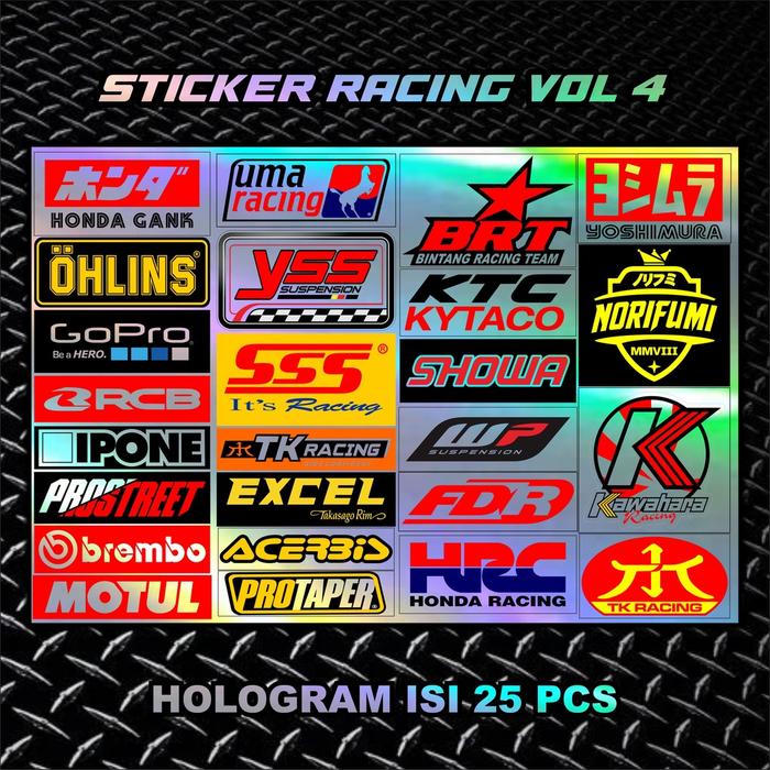 Jual Sticker Pack Racing Sticker Hologram Stiker Motor - Hologram Vol.4 ...