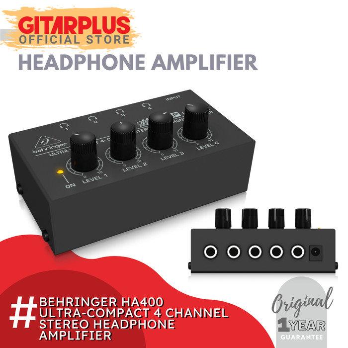 Jual BEHRINGER HA400 Ultra-Compact 4 Channel Stereo Headphone Amplifier ...