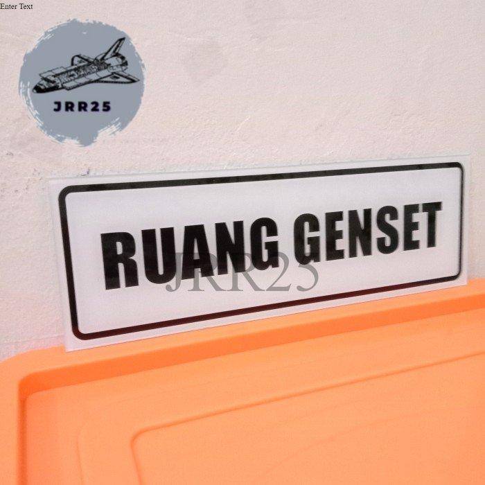 Jual SIGN AKRILIK K3 RAMBU SAFETY RUANG GENSET UKURAN 10X30CM - Jakarta ...