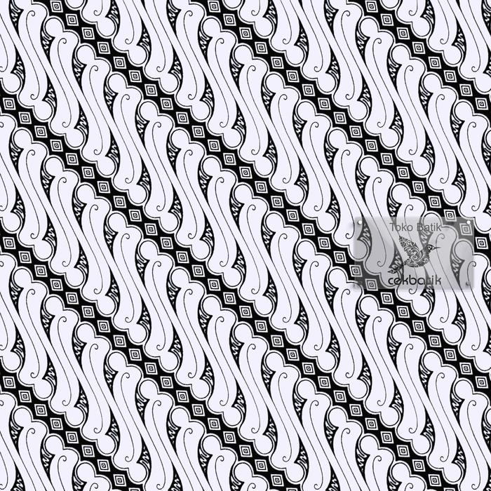 Jual kain batik - Motif Batik Parang Hitam Putih V80 Classic - Kota ...