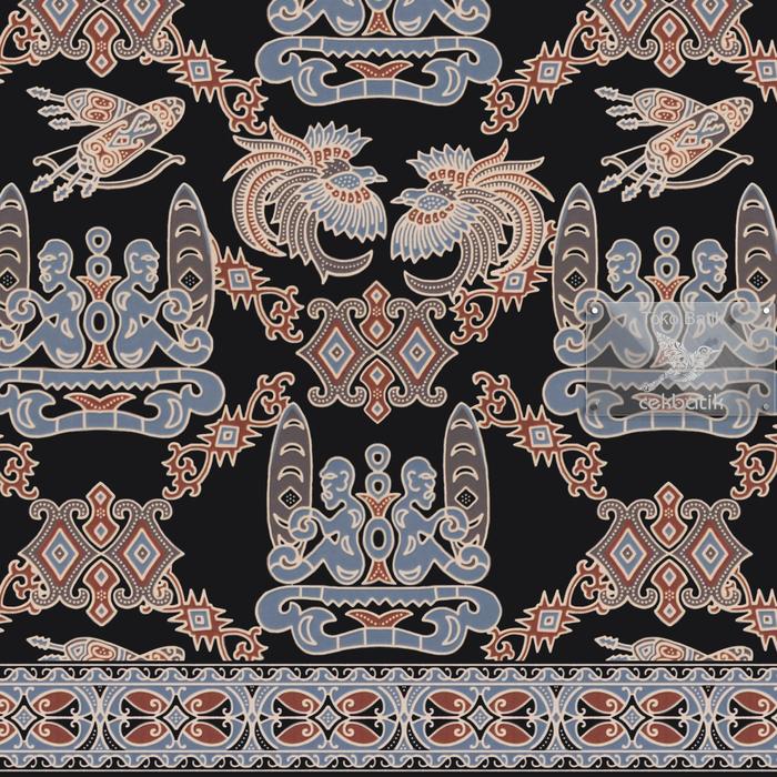 Jual kain batik - Kwalitas Expor Motif Batik Burung Papua V2 (Hitam ...