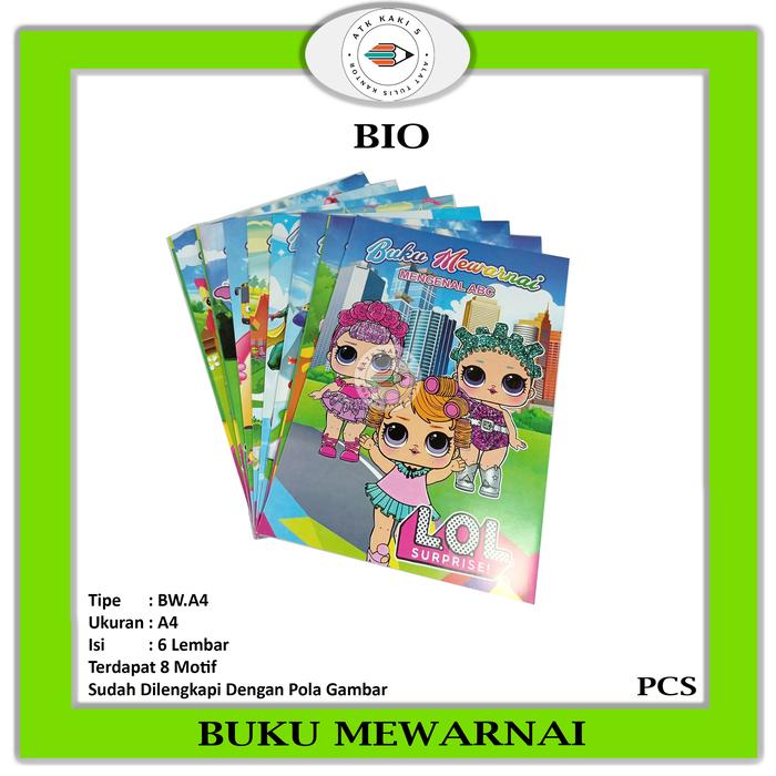 Jual COLORING BOOK A4 Buku Mewarnai BW.A4 / PCS - Jakarta Utara - Atk ...