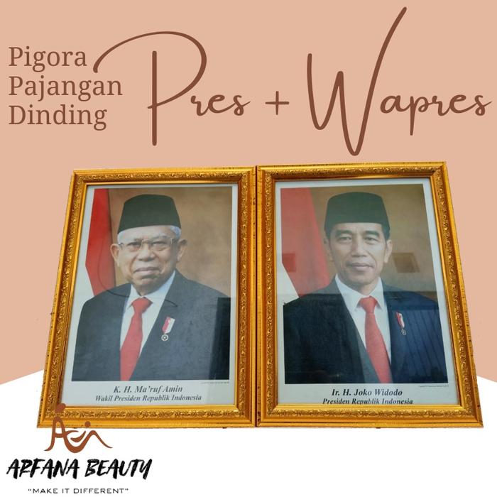 Jual Viral Pigura Foto Gambar Presiden Dan Wakil Hiasan Dinding Poster ...