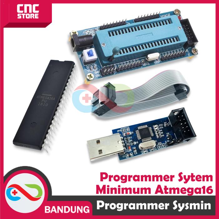 Promo PAKET LENGKAP SYSMIN SYSTEM MINIMUM ATMEGA16 PLUS USB ASP ISP AVR - Kota Bandung - CNC ...