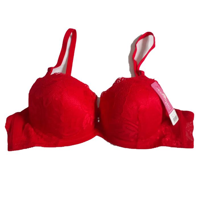 Jual BH / bra kawat spon super tebal BR E52 - Merah, 32 - Kab. Badung ...
