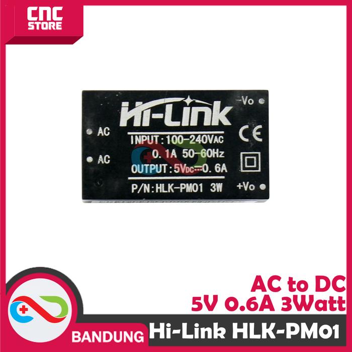 Jual HI-LINK HLK-PM01 AC TO DC ISOLATED 5V 600MA 3 WATT - Kota Bandung ...
