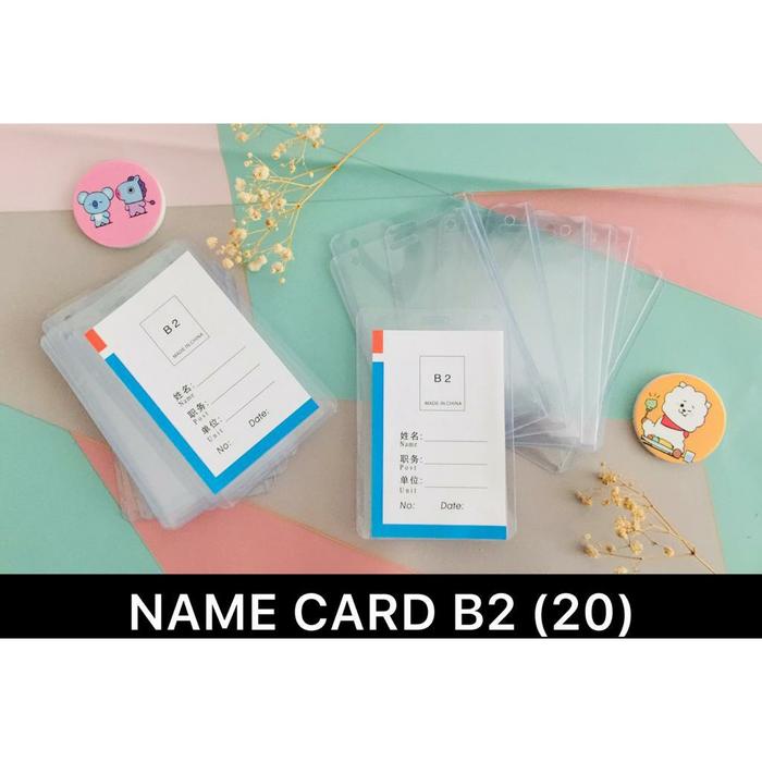 Jual PLASTIK ID CARD B2 / NAME TAG / MIKA ID CARD / CARD CASE ISI 1 PCS ...