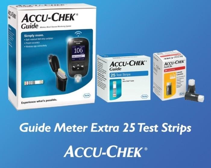 Jual Accu Chek Guide Meter Plus Strip Lancet /Alat Accu Check Guide ...