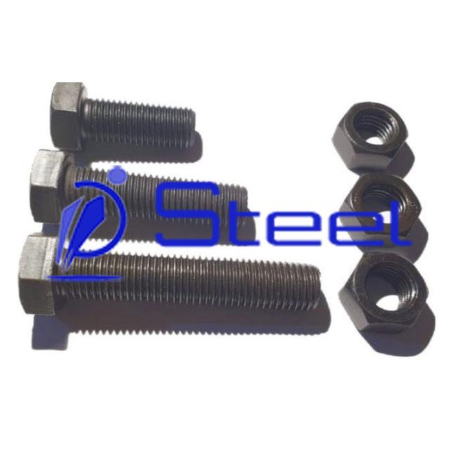 Jual Baut Mur Baja 8.8 M8 x 80mm Full Drat | Hex Bolt Hitam HTB 8x80 ...