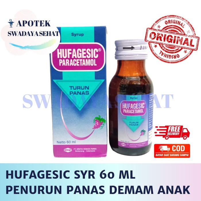 Jual HUFAGESIC SYRUP 60 ML - Penurun Demam Anak Paracetamol PCT - Kab ...