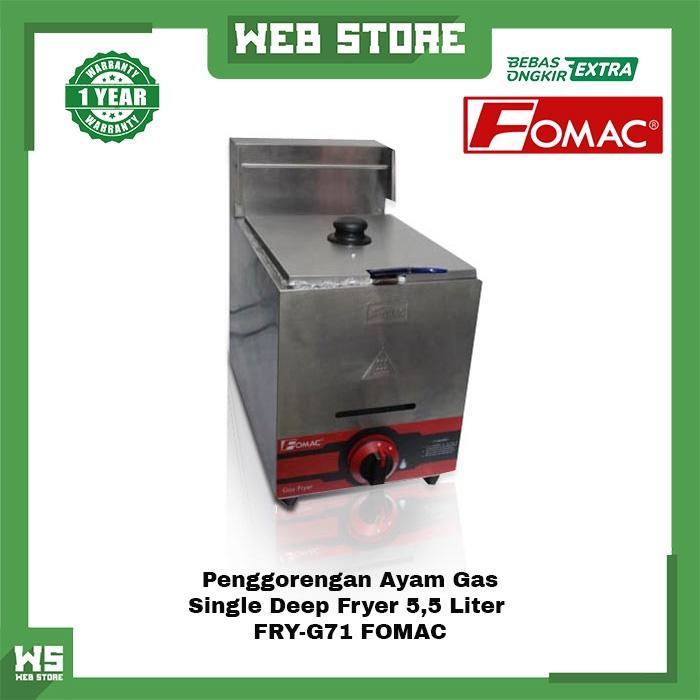 Jual Penggorengan Ayam Gas Single Deep Fryer 5 5 Liter Fry-g71 Fomac ...