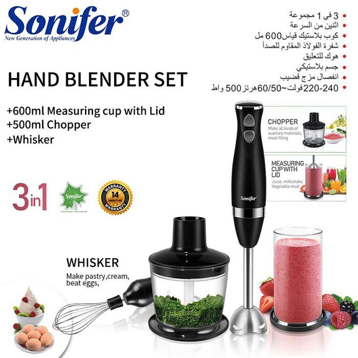 Jual sonifer sf-8044 hand blender set 3 in 1 600ml measuring cup chopper - Jakarta Utara ...