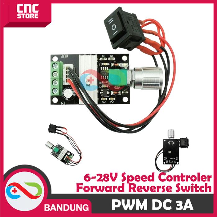 Promo 6V 12V 24V 3A PWM DC MOTOR SPEED CONTROLLER FORWARD REVERSE ...
