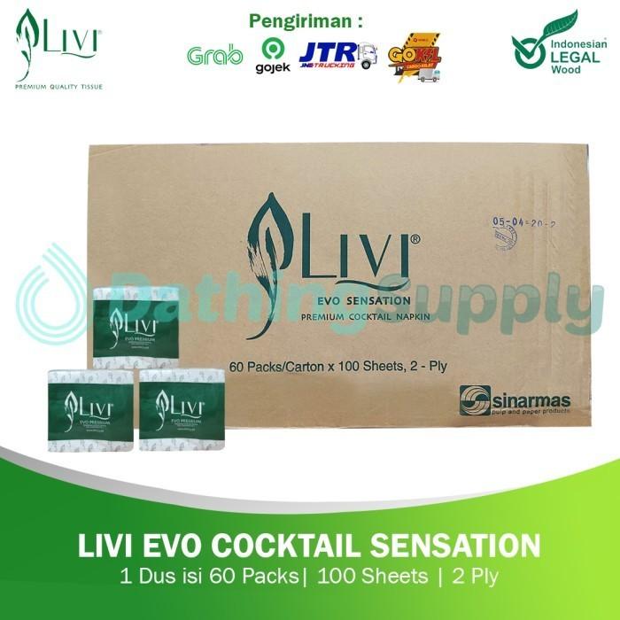 Jual GROSIR 1 DUS LIVI Evo Cocktail Sensation Premium Napkin Tissue 60 ...