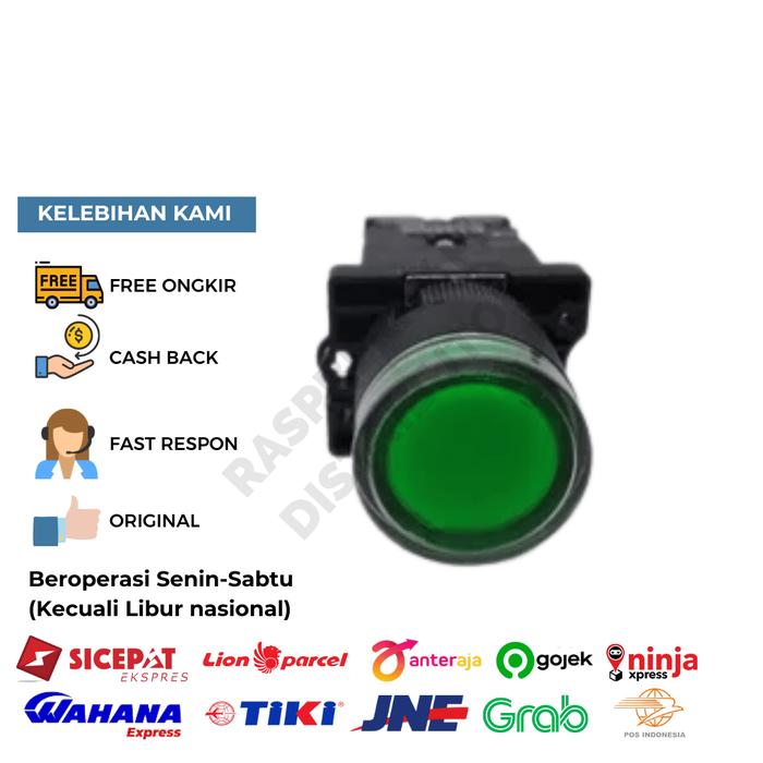 Jual RAYS PUSH BUTTON LAMP HIJAU 220V HLW29911EG - Jakarta Barat ...