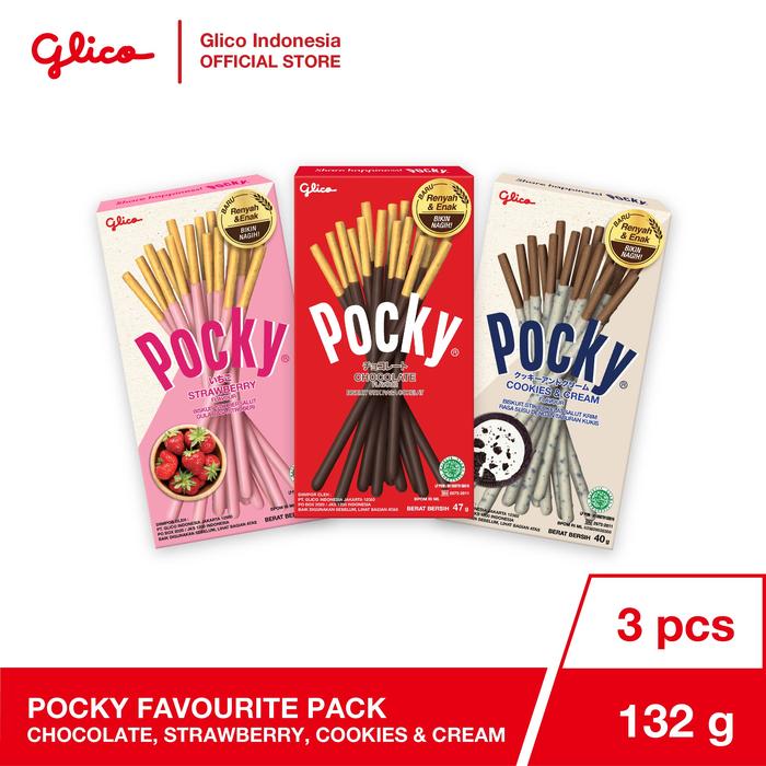 Promo Glico Pocky Favourite Pack (Chocolate, Strawberry, Cookies & Cream) - Jakarta Barat ...