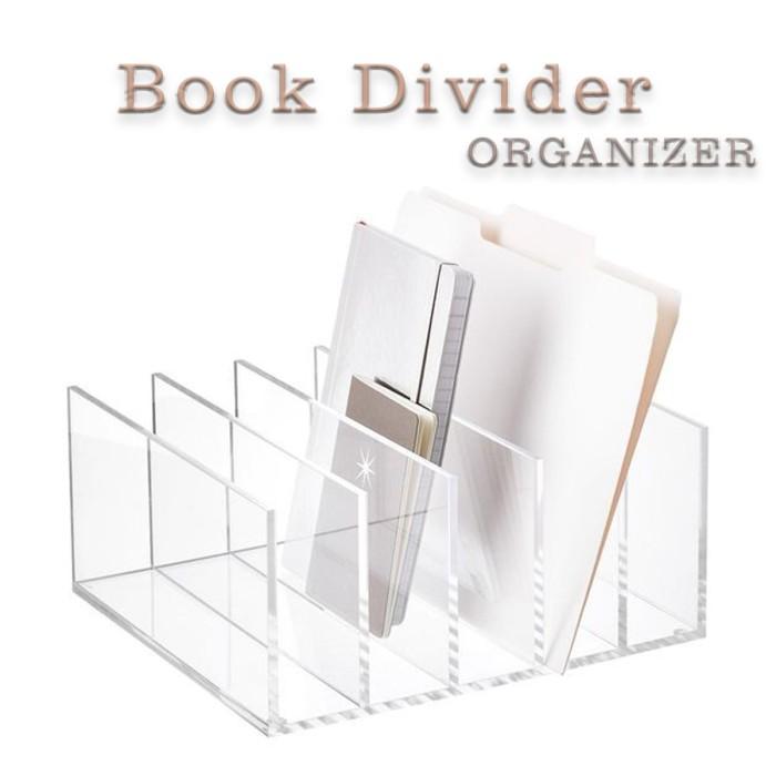Jual Acrylic Book Divider - Stand Penahan Pembatas Sekat Buku Akrilik ...