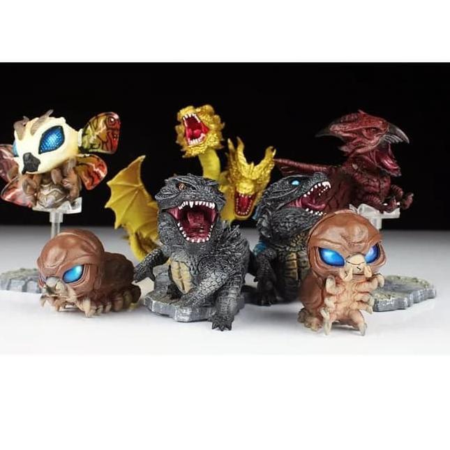 Jual ZJV Godzilla Figure Chibi - King Ghidorah Rodan Mothra Larva Mini ...