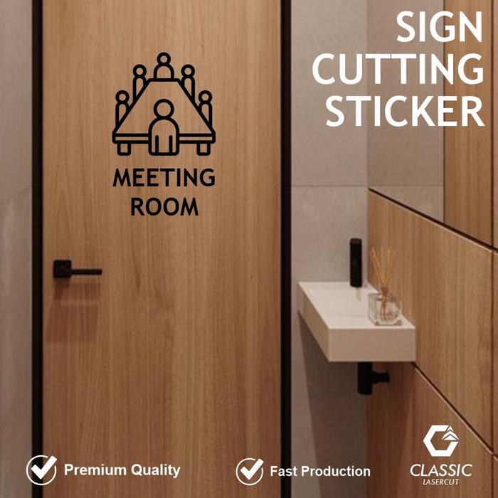 Jual Sign Sticker Meeting Room / Sign Sticker / Sign Pintu 15 x 35cm ...