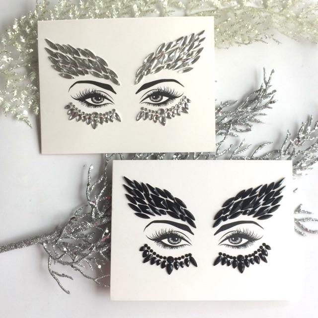 Jual POTATOO Face jewel Sticker - Lady Bird - Silver, 16.5x12.5cm ...