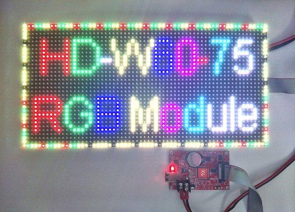 Jual Controller running text RGB LED HD-W60-75 full colour WIFI dan USB ...