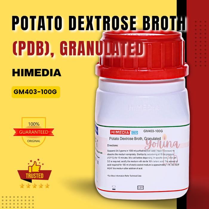 Jual Potato Dextrose Broth (PDB), Granulated - Media Mikrobiologi, 100 ...