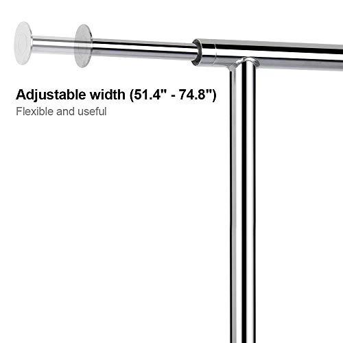 Promo Yaheetech Commercial Clothing Garment Rack, Single Rail Clothes ...