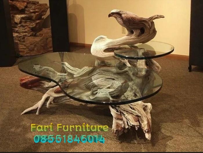 Jual Meja Akar Kayu Jati Unik Antik Ukur Burung Garuda Furniture Jepara ...