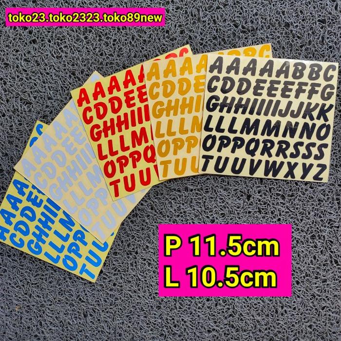 Jual Stiker Huruf Abjad Abc Sticker Motor Cutting Stiker Nama - Kota ...