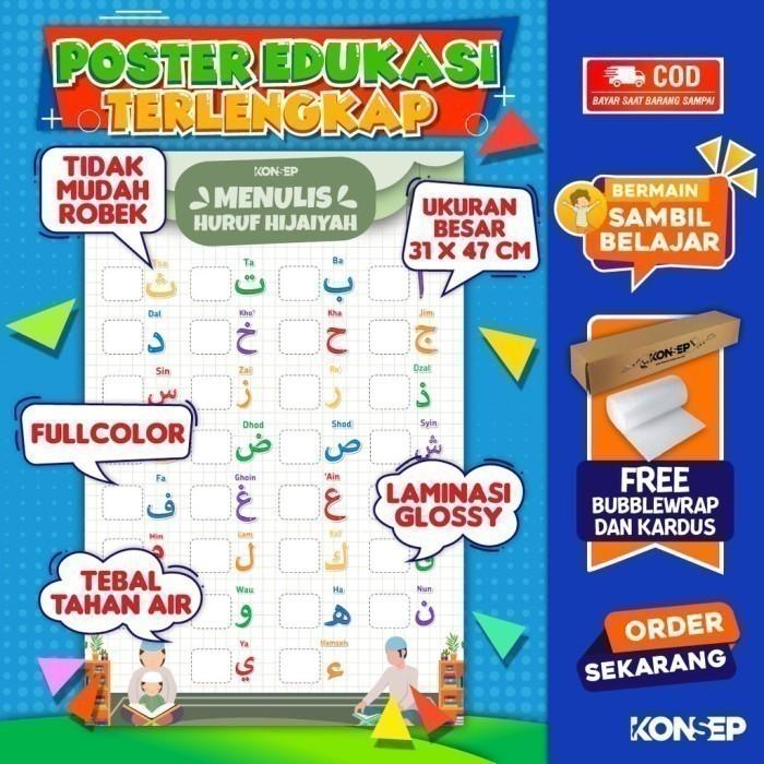 Jual Poster Edukasi Pendidikan Anak Belajar Paud Balita TK Toodler SD ...