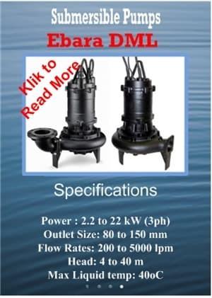 Jual EBARA POMPA SUBMERSIBLE PUMP D SERIES TIPE DL DF DML DS DVS - Kota ...