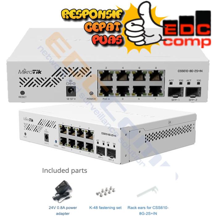 Jual Mikrotik CSS610-8G-2S+IN Cloud Smart Switch 610-8G-2S+IN - Jakarta ...