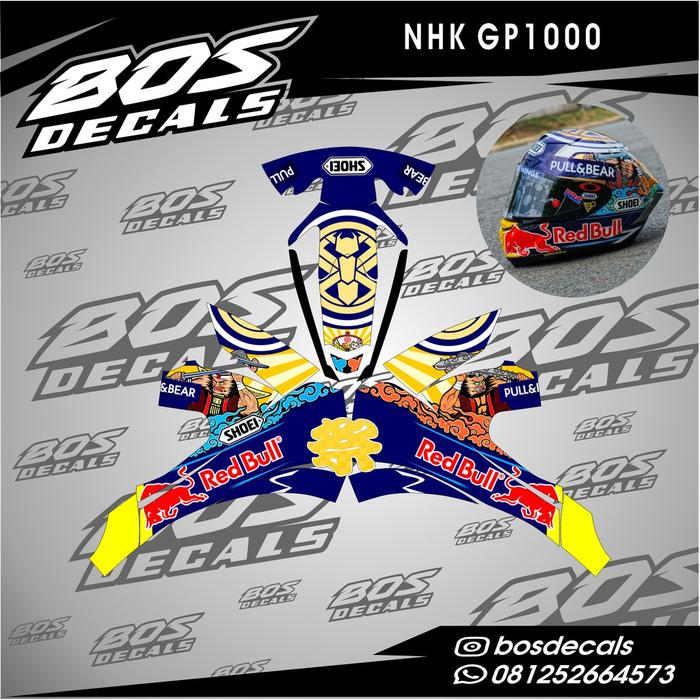 Jual Sticker Decal Helm NHK GP1000 Part 1 | DECAL HELM | DECAL FULL ...