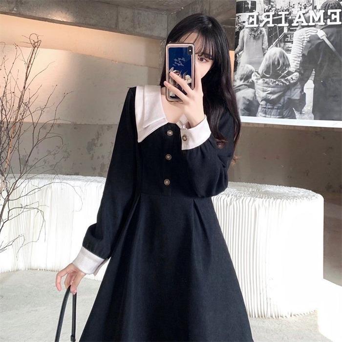 Jual Korean Style Areum Dress Import Fashion Wanita DS819 - Black, L ...