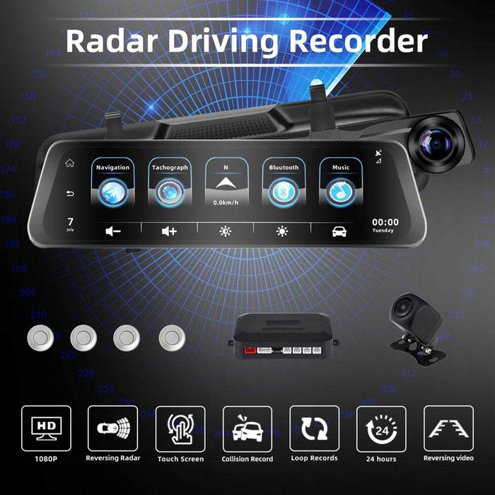 Jual Ekleva 3 Dalam Satu Kamera Cermin 10 ''Mobil Radar Mundur Sensor ...