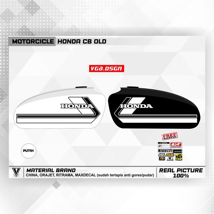 Jual STIKER CB 125 MODEL STRIP MOTIF BATIK STRIPING CB 100 STICKER ...