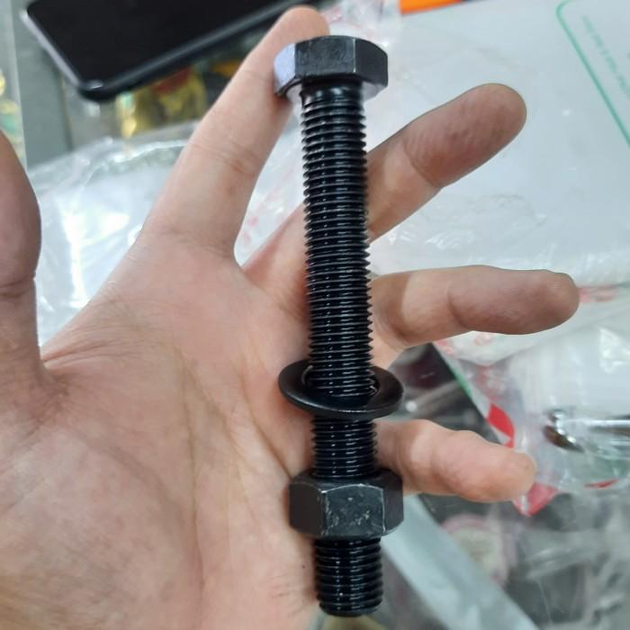 Jual Baut mur baja m16 x 120 full drat kunci 24 grade 8.8 HTB baut 16x120 - baut saja - Jakarta ...