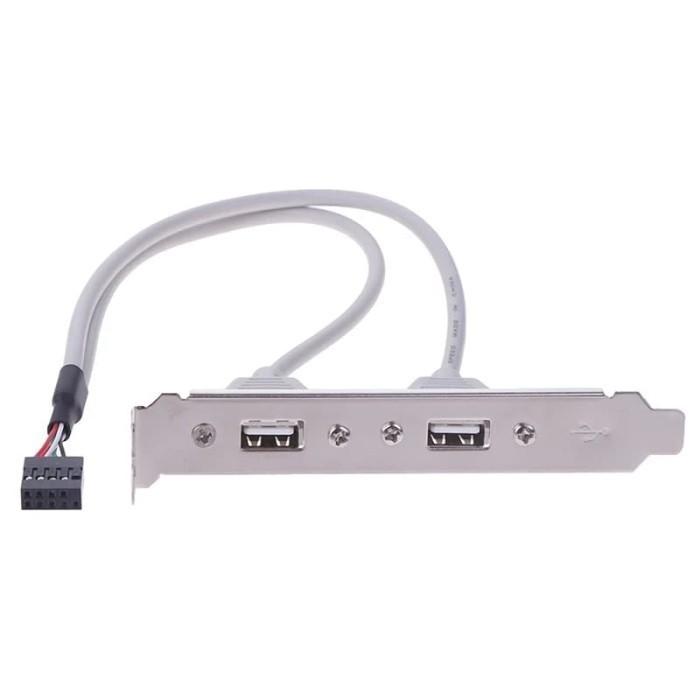 Jual Usb 2.0 Rear Panel Expansion Bracket To 9 Pin Motherboard Usb 2 ...
