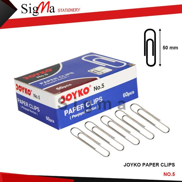 Jual Klip Kertas / Paper Clip Besar / Jumbo JOYKO No 5 (dus kecil ...