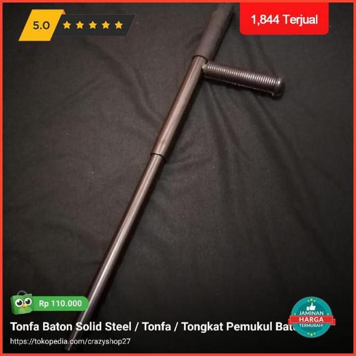 Jual Puncak Promo Tonfa Baton Solid Steel Tonfa Tongkat Pemukul Baton ...