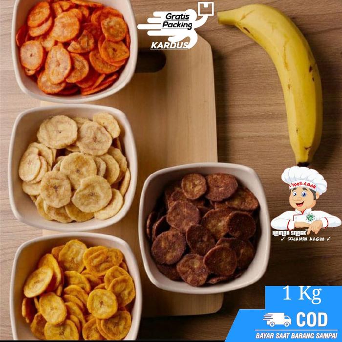 Jual [1Kg] Keripik Pisang KOIN COKLAT MANIS KHAS LAMPUNG | Hamba Snack ...