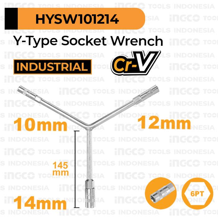 Promo Y-Type Socket Wrench (Cr-V 10-12-14 mm) INGCO HYSW101214 Kunci ...