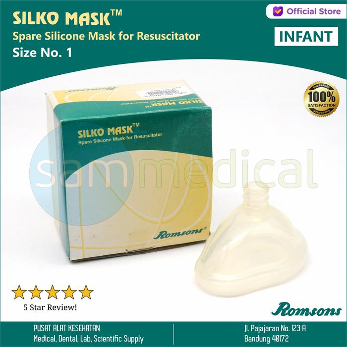 Jual Romsons Silko Mask Spare Masker Resuscitator Silicone No 1 Infant ...